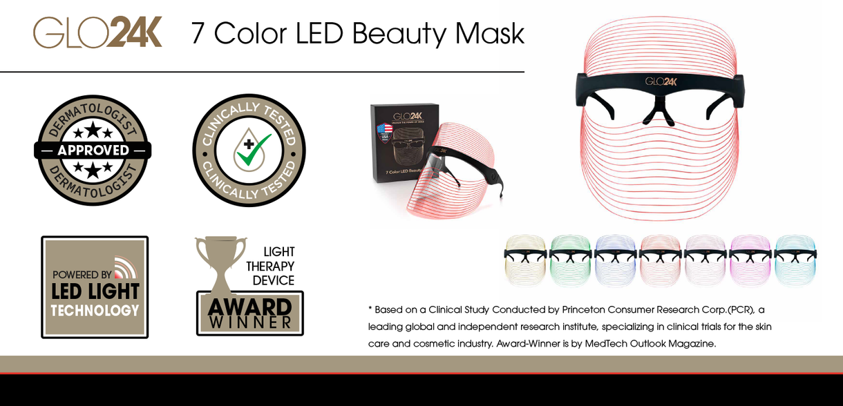GLO24K 7 Color LED Beauty Mask