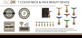 7 Color LED Neck and Face Beauty Device - Limited Edition – GLO24K