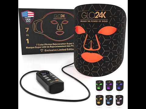 7 Color LED Photon Rejuvenation Super Mask – GLO24K